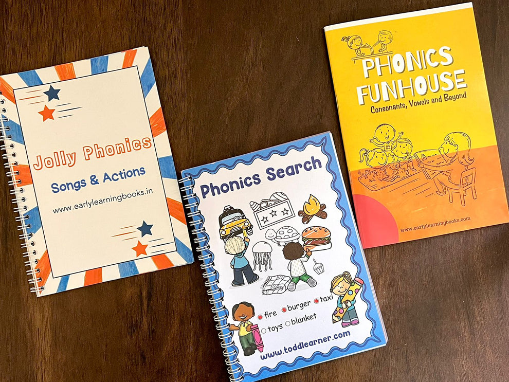 Phonics Learning Bundle for Kids. Set of 3 Books. – Learn With Books